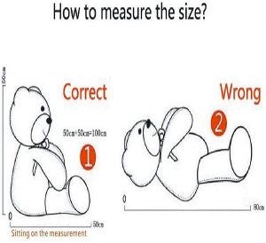 TANOTIB Cuddly Plush Teddy Bear With Bow -Tie – 120cm – Totland